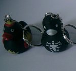 Vampire Halloween Rubber Mini Duck Keychain Bloodsucker Design Promotional Gift