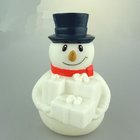 Rubber Christmas Light Up Snowman LED Light Ornament Multi Color Changing