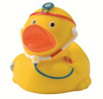 8cm Height Yellow Surgeon Custom Rubber Ducks OEM 40 Gram Eco Friendly PVC