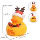 Eco - Friendly Children Toy Collectible Rubber Ducks Christmas Ornament 7cm Height