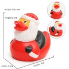 Promotional Gift Mini Christmas Rubber Duck With Santa Hat / Custom Logo 6P Free