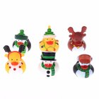 Floating Christmas Miniature Rubber Ducks Ornament Eco - Friendly PVC Toy