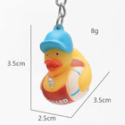 Home Key Rubber Ducky Collectible Keychains , Assorted Mini Rubber Duck Keychains 