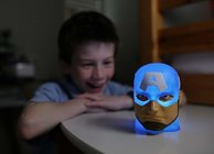 3D Marvel Captain America Night Light / Blue Battery Captain America Led Light