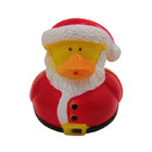 Weighted Bath Toy Christmas Rubber Duck Mini Size Custom Color Eco - Friendly