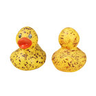 Kids Funny Bath Toy Mini Rubber Ducks Customized Yellow Vinyl Material