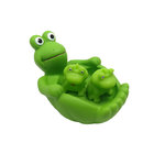 Soft Lovely Animal Water Play Baby Bath Toys Mini 3 Frog Set Custom Pattern