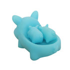 Eco - Friendly Custom Floating Children'S Bath Toys Blue Cute Bath Pig Set Toy
