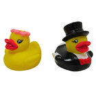 Bride And Groom Wedding Baby Rubber Duck Phthalates Free PVC With Hand Painting