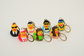 Promotion Mini Keychain duck with style of singer ducks and stars ducks