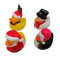 Christmas Yellow Rubber Ducks Baby Tub Toys Cute Deer / Penguin Pattern