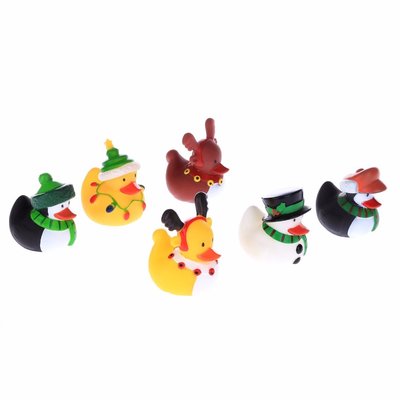 Holiday Decorated Christmas Rubber Duck Candles Design For Carnival Game 