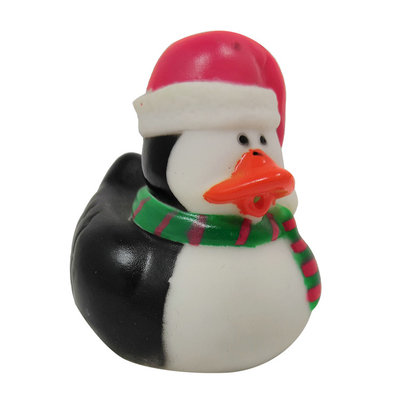 Weighted Bath Toy Christmas Rubber Duck Mini Size Custom Color Eco - Friendly